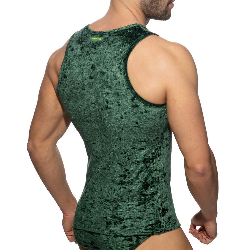 ADDICTED/アディクティッド VELVET SHADY TANK TOP 光沢 ベルベット タンクトップ 袖なし ノースリーブ ...