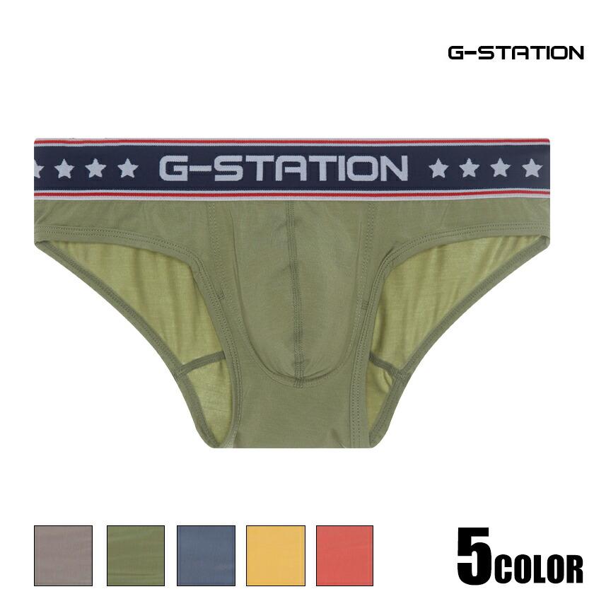 G-STATION G-Station ジーステーション モダール製 ソフト フルバック ビキニブリーフ 男性下着 メンズ タグレス 立体縫製 ...