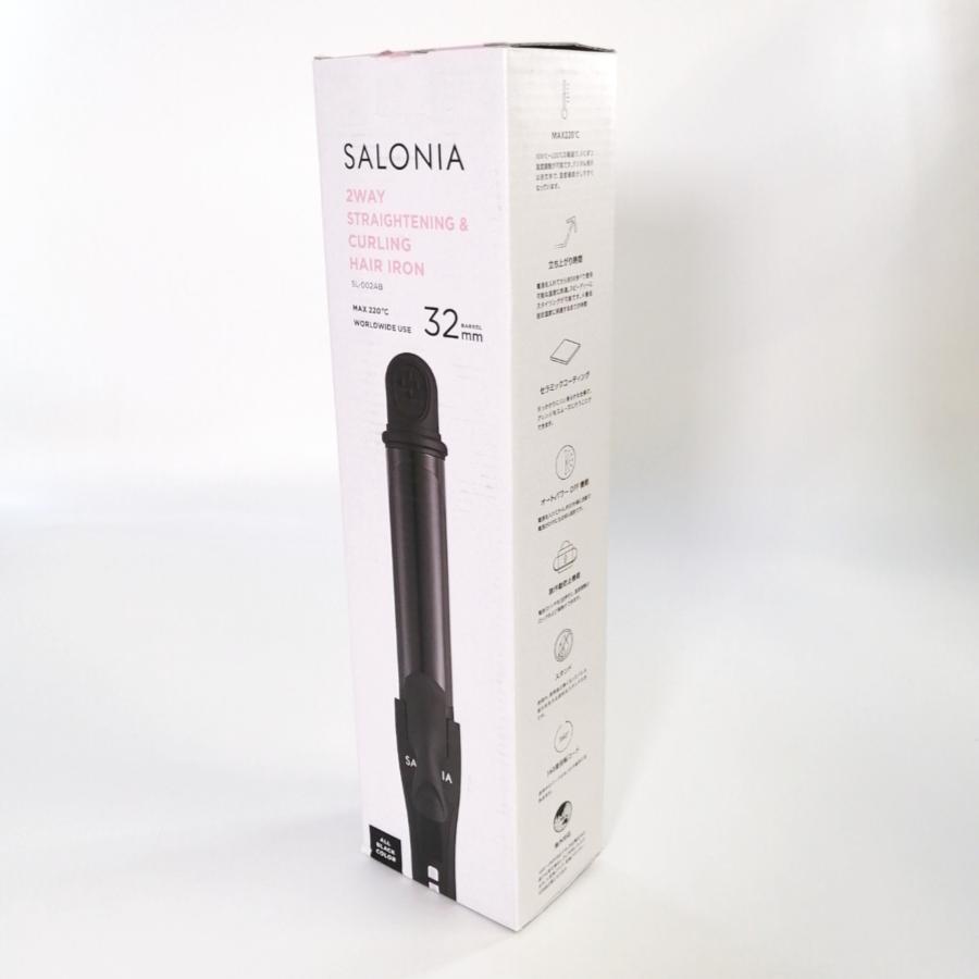 SALONIA 2WAYストレート&カールヘアアイロン 32mm SALONMOON/サロンムーン プロ仕様220℃ ブラック SL-002AB USED品 : アンシャイ - 通販 ...
