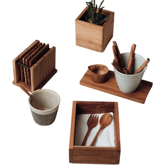 チークウッド カトラリーケース《W14.8cm》木 チークウッド 木製 無垢材 ウッド おしゃれ ナチュラル JFW-0062 : jfw-0062 : アジアンランプ,バリ家具,バリ雑貨 ...