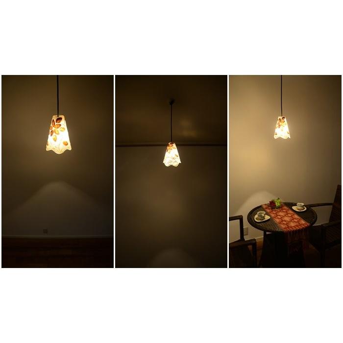 アジアン ペンダントランプ レジン×シェル 円錐型 KIKIS SQUIBE SLA-0014-KS 17E/40W sla-0014-ks ...