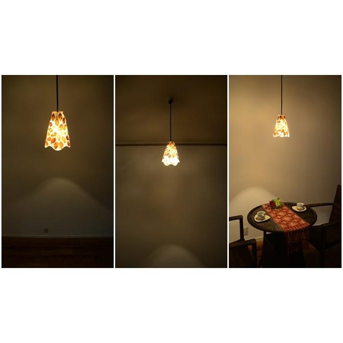 アジアン ペンダントランプ レジン×シェル 円錐型 SQUIBE SLA-0014-SQ 天井照明 17E/40W sla-0014-sq ...