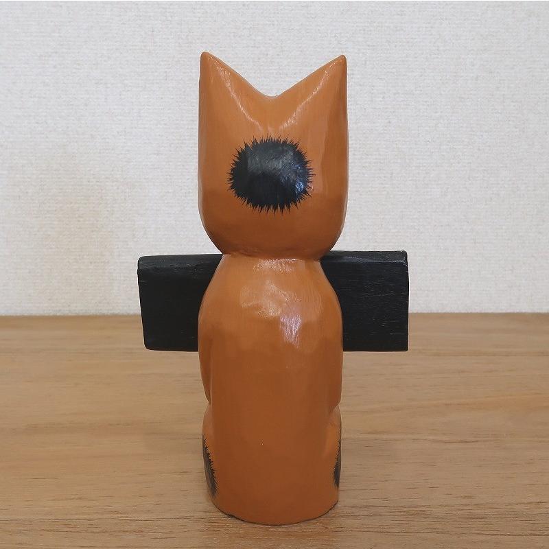 バリ猫 WELCOM ウエルカムネコ 25cm ナチュラル 【バリネコ ウェルカムネコ ウエルカム猫の木彫りの置物 猫のオブジェ】YSA-010289 :010289:アジアンティーク ...