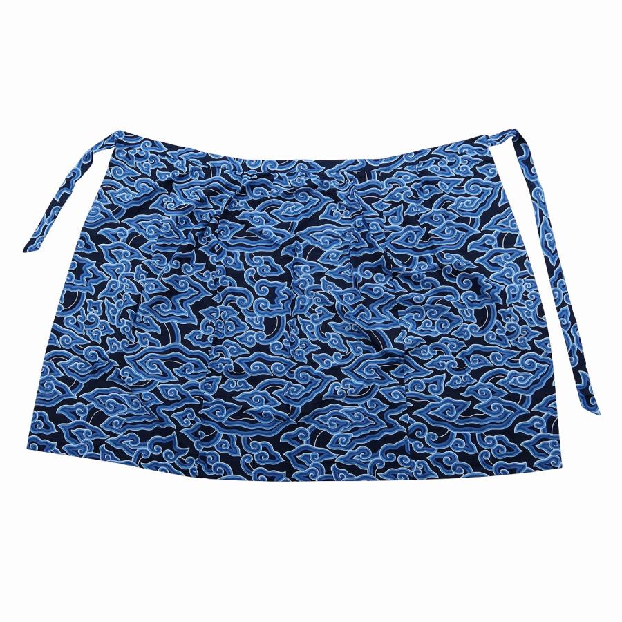 バティック 巻スカート メガムンドゥン 雲柄 ブルー コットン アジアン民族衣装 サロン ジャワ更紗【メール便OK】YSA-170407 ...