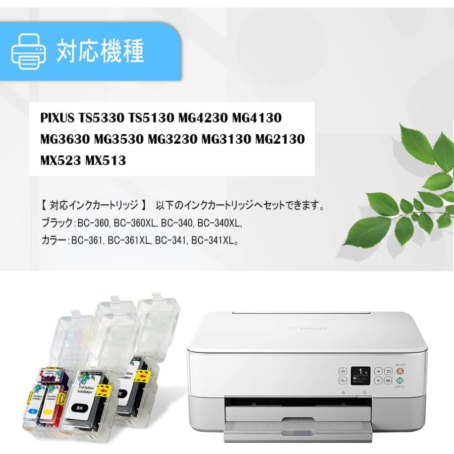 キヤノン BC-360XL BC-361XL 黒+3色カラーインク 4個セット 詰め替えインク キャノン TS5430 TS5330 スマートカートリッジ CANON 純正品使用 : アシスト ...
