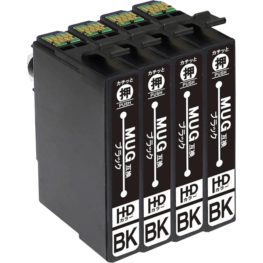 エプソン MUG-BK ブラック 4本組 互換インクカートリッジ ICチップ付き 残量表示OK 送料無料 EW-452A EW-052A mug-4cl : アシストYahoo!ショッピング店 ...