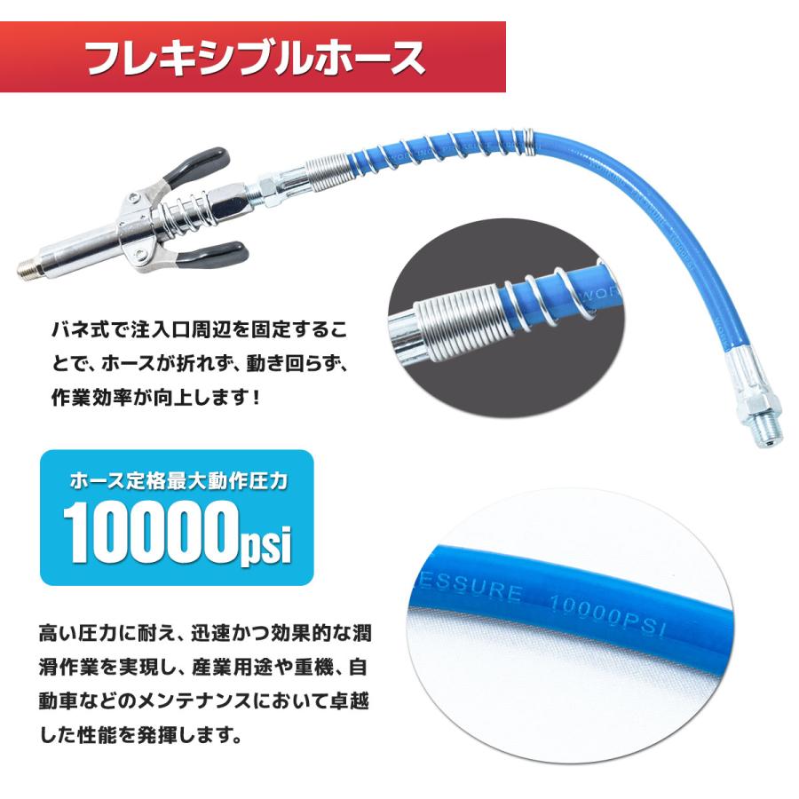 高圧グリースノズル グリスカプラー グリスガンノズル ロッククランプ グロックカプラー ロックオンカプラ ホース付 注入 : DIYツールズ - 通販 - Yahoo!ショッピング