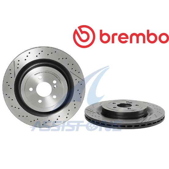 BREMBO製 W205 S205 C63 C63s R231 SL63 SL65 AMG GT リアブレーキローター 2枚 防錆 ...