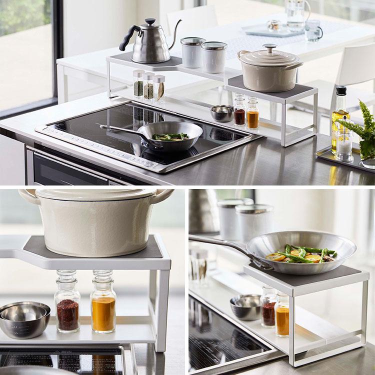 Plate(山崎実業) 山崎実業 キッチン Plate コンロ奥ラック プレート 排気口カバー付き 75cmコンロ用 5652 : アシストワン - 通販 - Yahoo!ショッピング