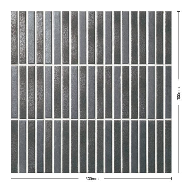 名古屋モザイク / 極彩ボーダー Kyokusai Border 98×12.5ボーダー紙貼り 22シート入 KYS-60 アートモザイクタイル(ケース) : ASTAS online ...