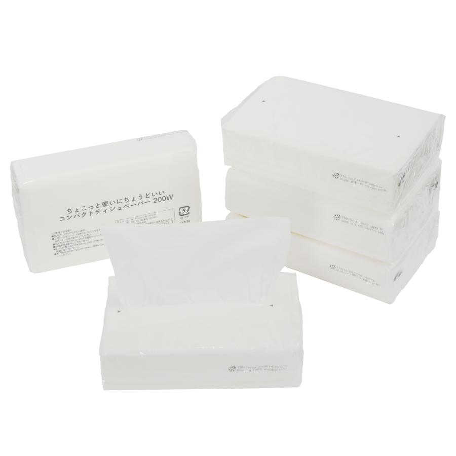 ちょこっと使いにちょうどいいコンパクトティッシュペーパー200W10P ケース6パック(60P)入り : AST Yahoo!店 - 通販 - Yahoo!ショッピング