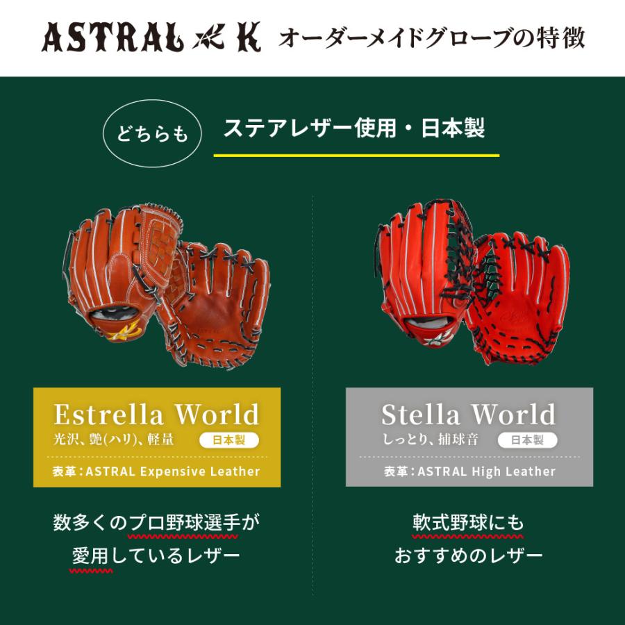 ASTRAL☆K 日本製オーダーメイドグラブ Estrella World : astral ASTRAL☆K 日本製オーダーメイドグラブ Estrella World : astral