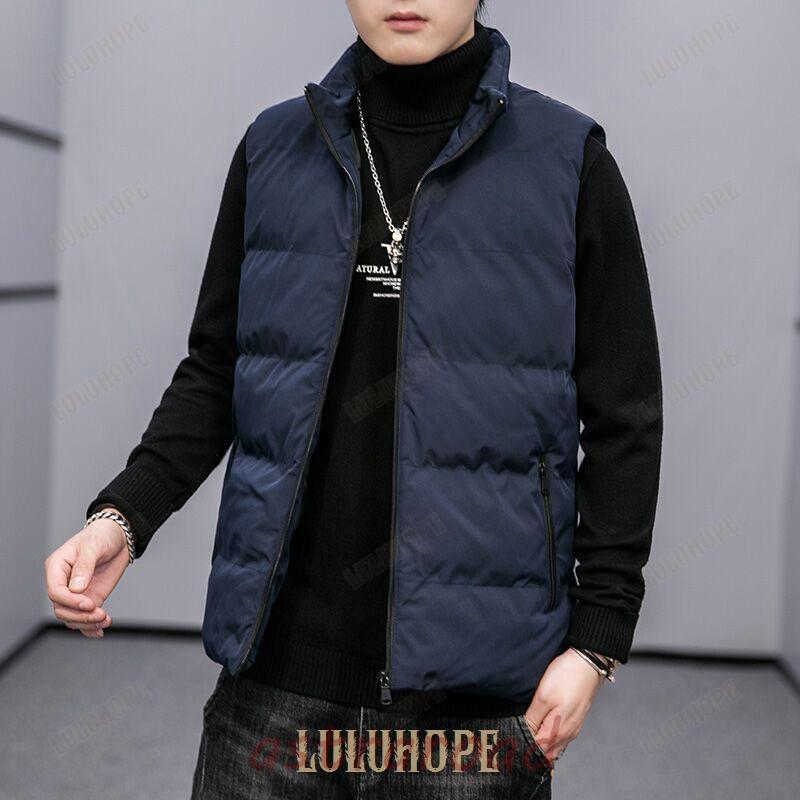 ベスト メンズ 中綿ベスト ダウンベスト スタンドカラー ジャケット