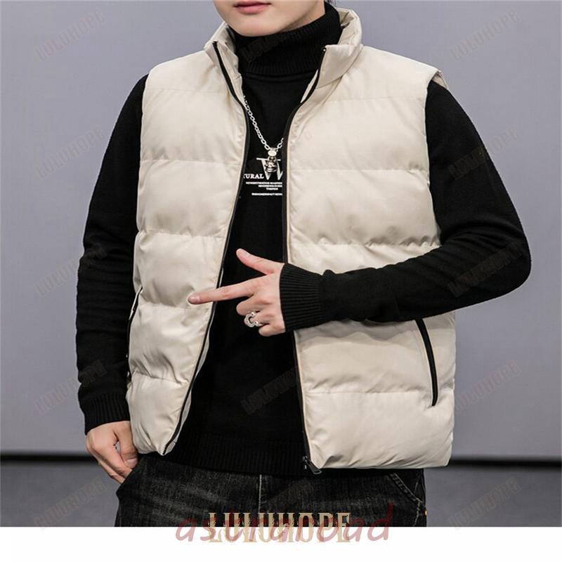 ベスト メンズ 中綿ベスト ダウンベスト スタンドカラー ジャケット