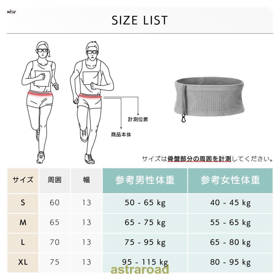 ランニングポーチ ウェストポーチ ランニング マラソン ジョギング レディース メンズ 腹巻 スマホ ペットボトル 収納 揺れない シンプル ...