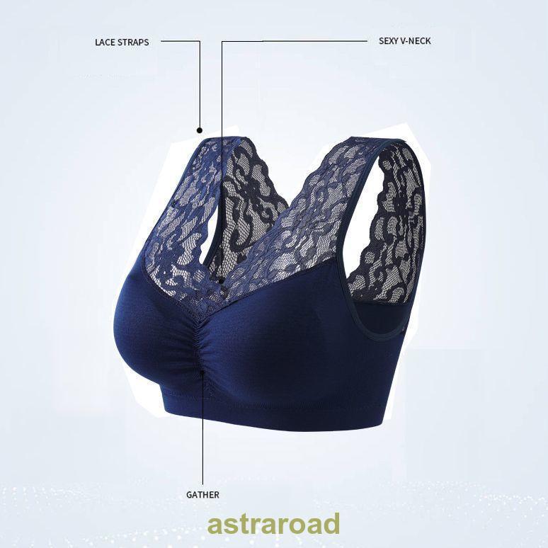 ノンワイヤーブラ ハーフトップブラ レディース 女性用下着 インナー レース Vネック 大きいサイズ パッド付き 無地 おしゃれ 夏 ...