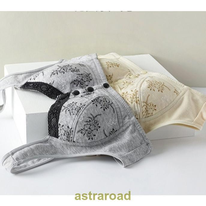 ノンワイヤーブラ ハーフトップブラ ブラジャー 単品 レディース 女性下着 インナー 前開き フロントボタン 大きいサイズ有 スナップボタン ...