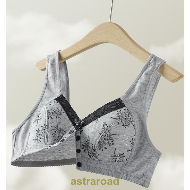 ノンワイヤーブラ ハーフトップブラ ブラジャー 単品 レディース 女性下着 インナー 前開き フロントボタン 大きいサイズ有 スナップボタン ...