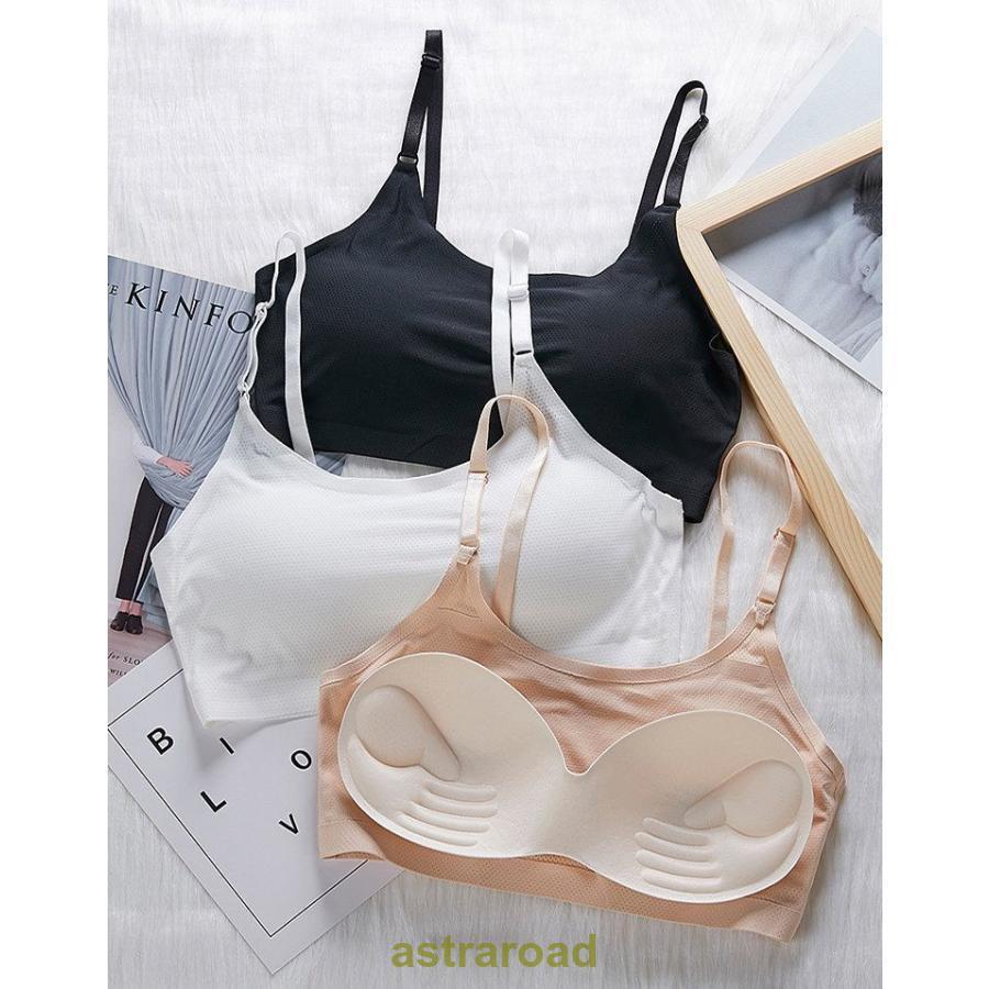 ハーフトップブラ インナー レディース ブラジャー 下着 ブラトップ ノンワイヤー バッククロス シンプル 無地 ストラップ 肩紐 カップ付き ...