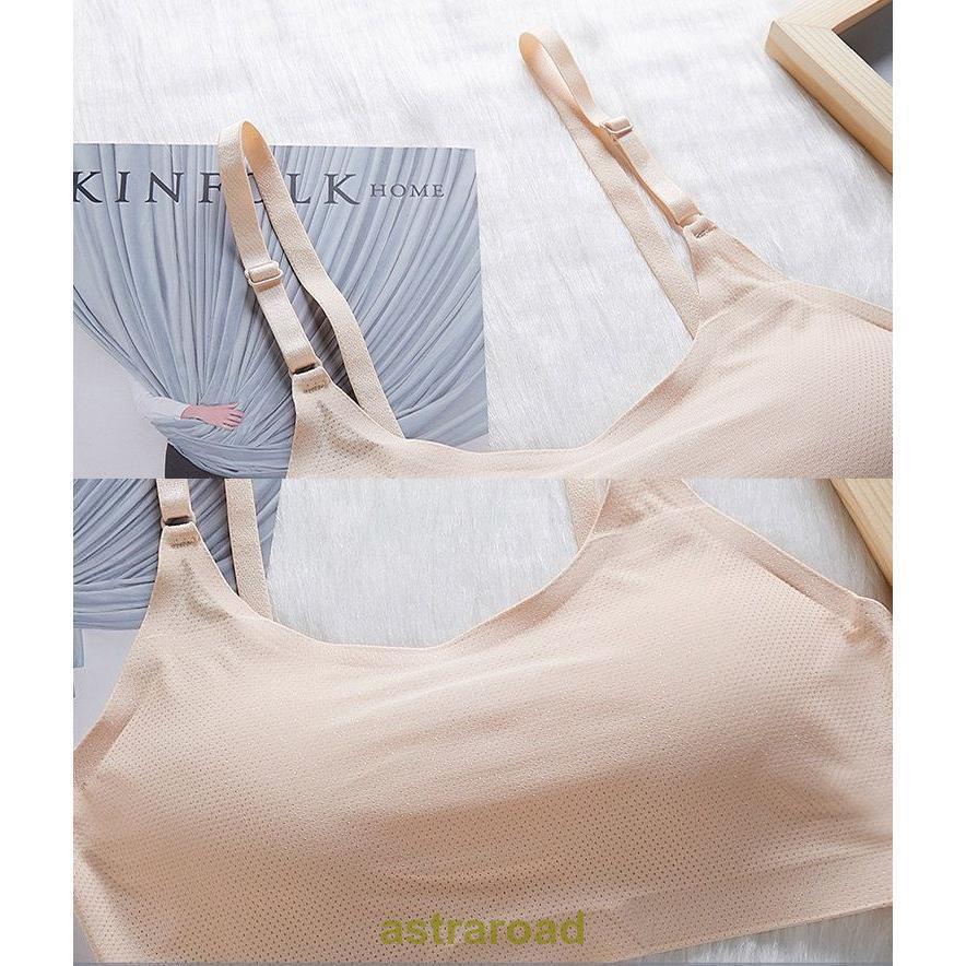 ハーフトップブラ インナー レディース ブラジャー 下着 ブラトップ ノンワイヤー バッククロス シンプル 無地 ストラップ 肩紐 カップ付き ...