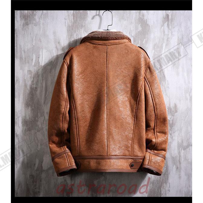 ムートンコート ボアジャケット メンズ ジャケット スエード 裏起毛