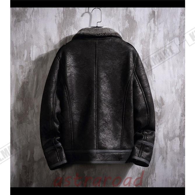 ムートンコート ボアジャケット メンズ ジャケット スエード 裏起毛