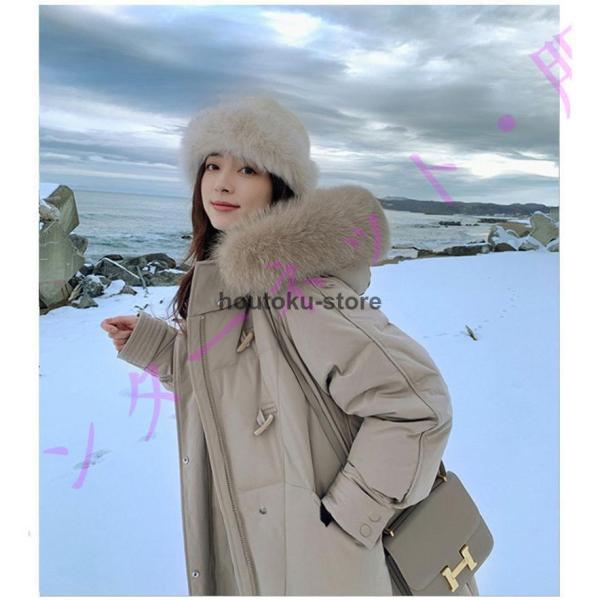 ダウンコート 超ロング レディース 91-95％ダウン 上品 ダウンジャケット aライン着痩せ 撥水 レディース 膝下 コート 2021秋新作 フード付き フォックスファー ダウンコート 超ロング レディース 91-95％ダウン 上品 ダウン