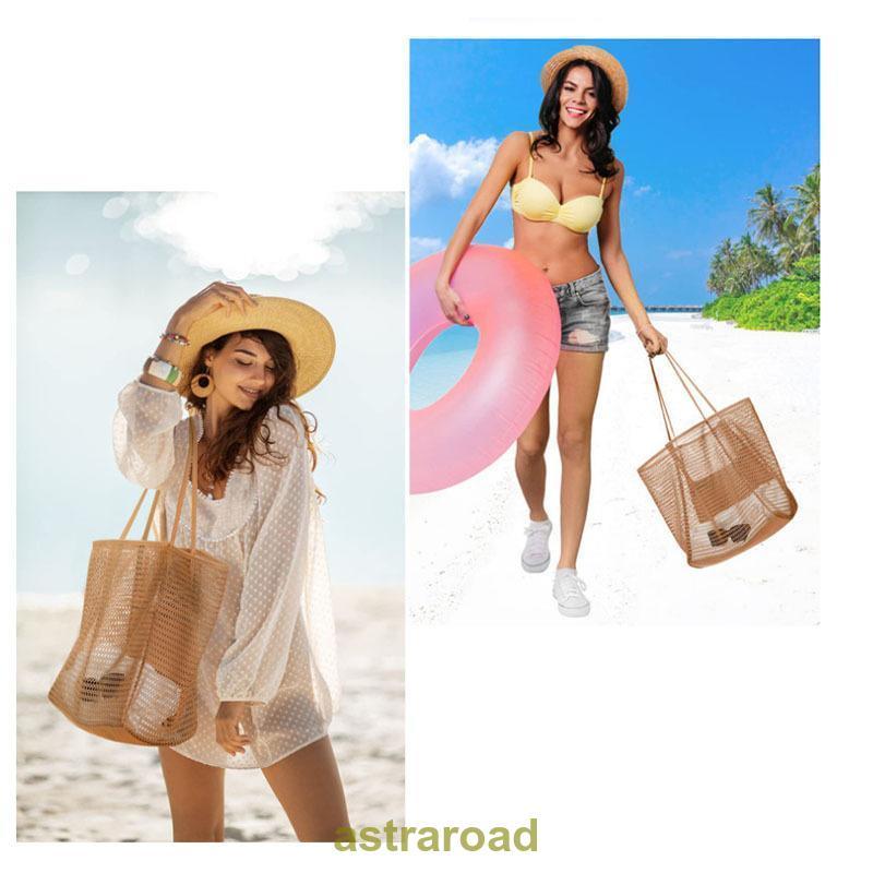 トートバッグ メッシュバッグ ビーチバッグ レディース 水着収納カバン 大容量 大きめ 軽量 A4 肩掛け 手提げ 海水浴 スパ : アストラロード - 通販 - Yahoo!ショッピング