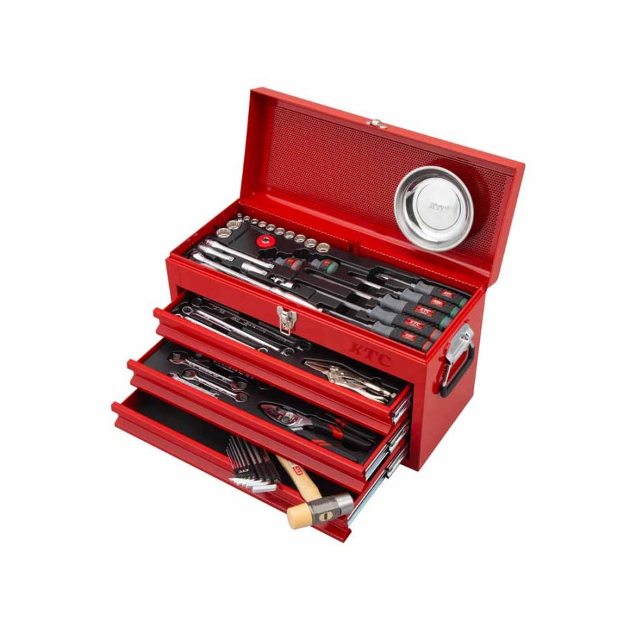 KTC SK35425BXR 3/8DR インチセット54点(3段3引出し)(レッド) | SKセール SKSALE 京都機械工具株式会社 : 4989433986289 : アストロ ...