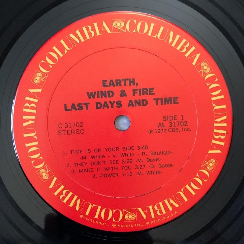 レア盤 米国オリジナルリリース盤 Earth, Wind & Fire 1972年 LPレコード 地球最後の日 Last Days And ...