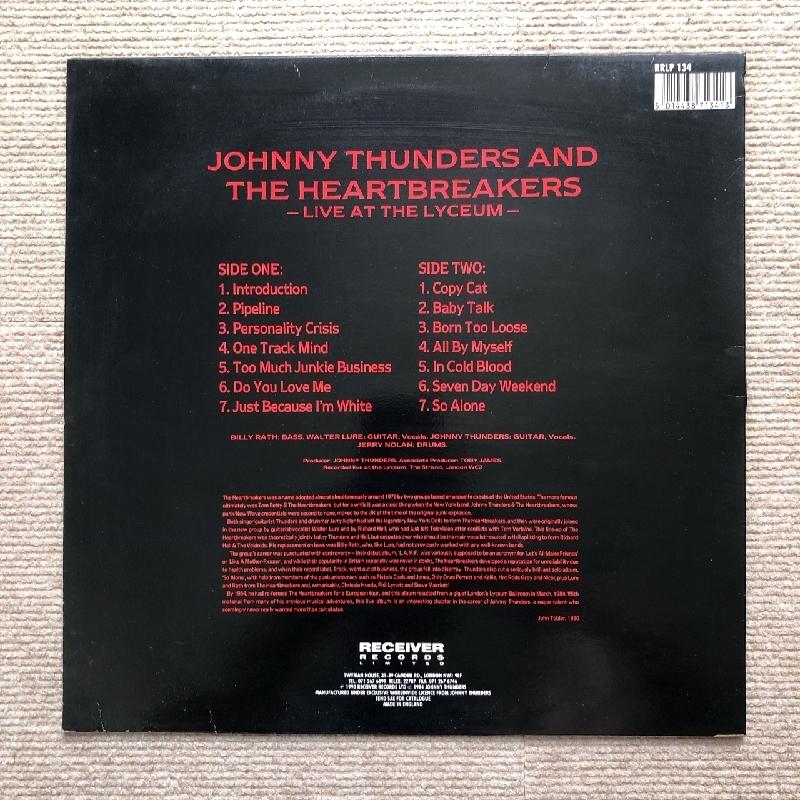 美盤 英国盤 レアジャケット盤 Johnny Thunders & The Heartbreakers 1990年 LPレコード Live At Lyceum パンク New York ...