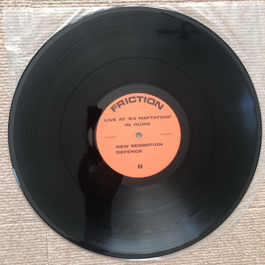 傷なし美盤 激レアフリクション Friction 1985年 LPレコード Live At "Ex Mattatoio" In Roma 国内 ...