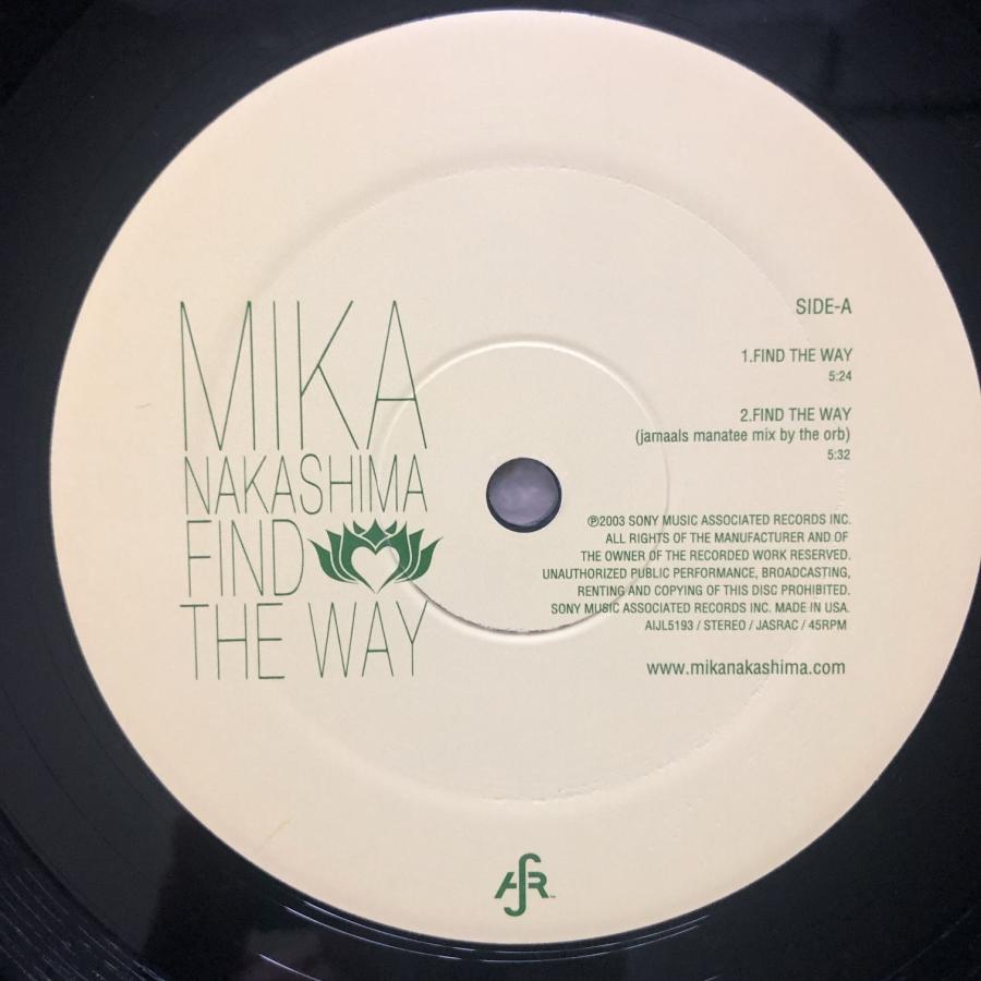 美ジャケ レア盤 中島美嘉 Mika Nakashima 2003年 12"EPレコード Find The Way / 接吻 Seppun J ...