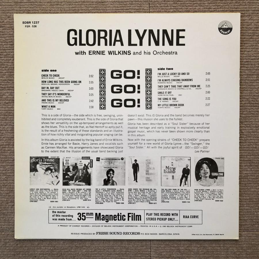 傷なし美盤 美ジャケ グロリア・リン Gloria Lynne 1986年 LPレコード ゴー! Go! スペイン盤 Jazz 1965年録音 ...