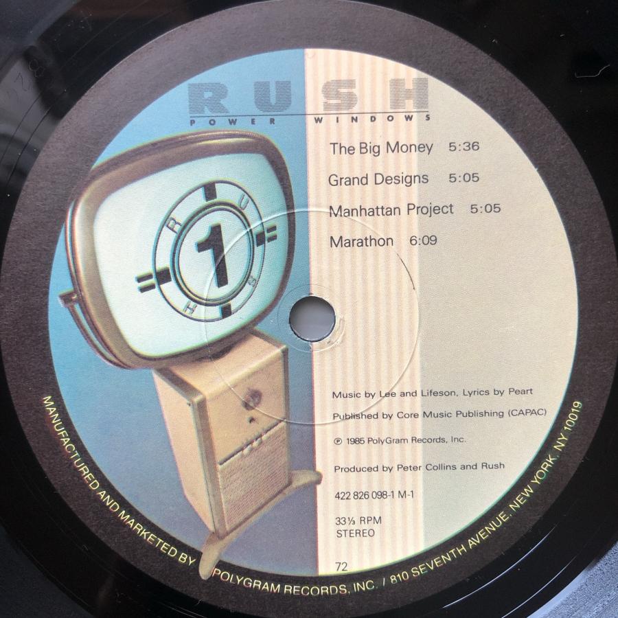 良盤 MASTERDISK刻印 レア盤 ラッシュ Rush 1985年 LPレコード パワー・ウィンドウ Power Windows 米国盤 Progressive : ASTROTUNES ...