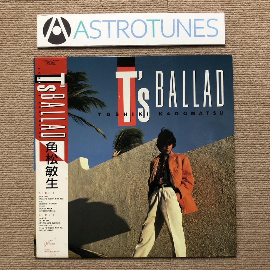 美盤 角松敏生 Toshiki Kadomatsu 1985年 LPレコード T's Ballad 帯付 Japanese city pop ...