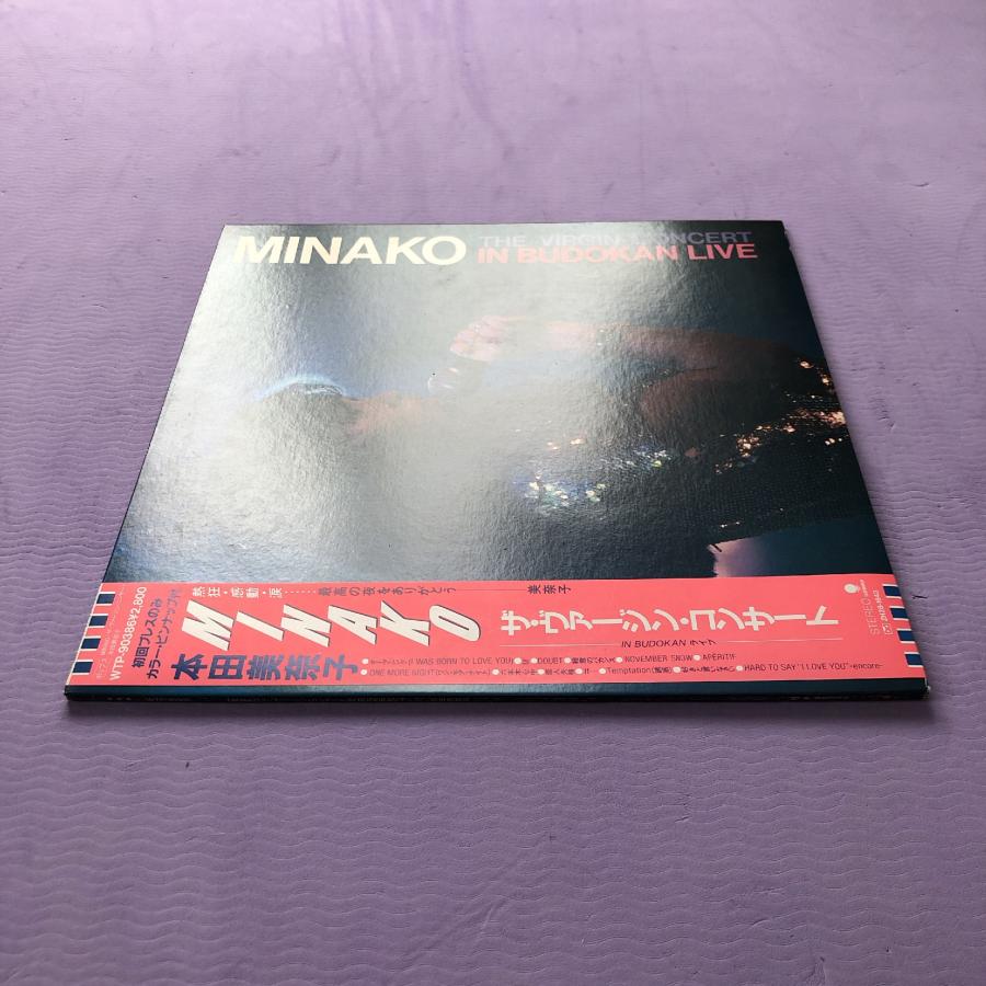 美盤 本田美奈子 Minako Honda 1987年 LPレコード ザ・ヴァージン・コンサート The Virgin Concert In Budokan Live 帯付 ...