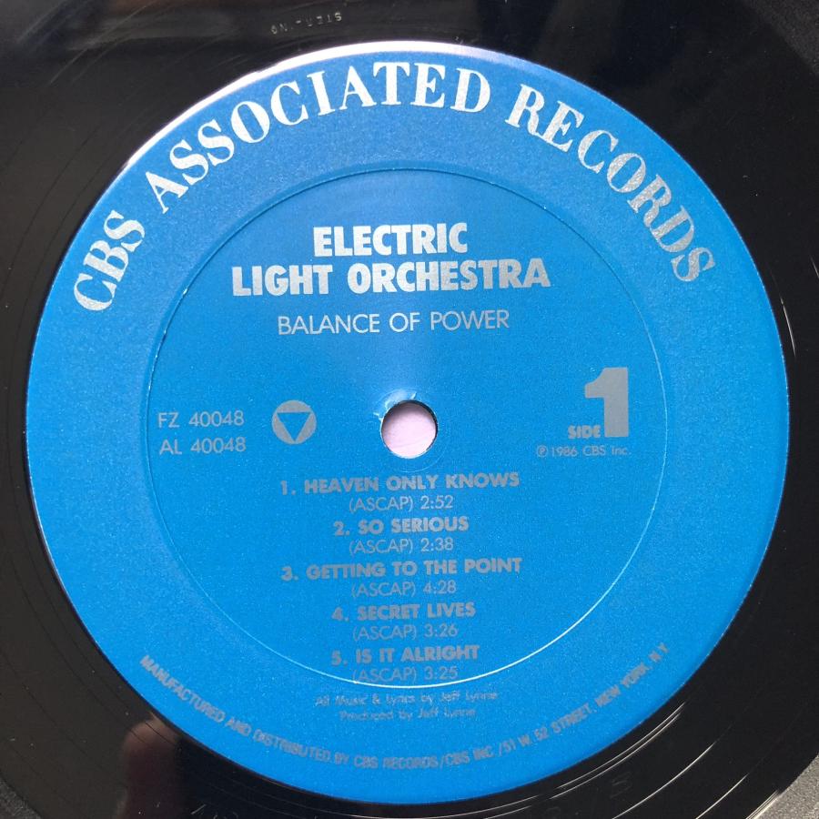 傷なし美盤 良ジャケ STERING刻印 1986年 米国初盤 Electric Light Orchestra (ELO) LPレコード バランス・オブ・パワー Balance Of ...