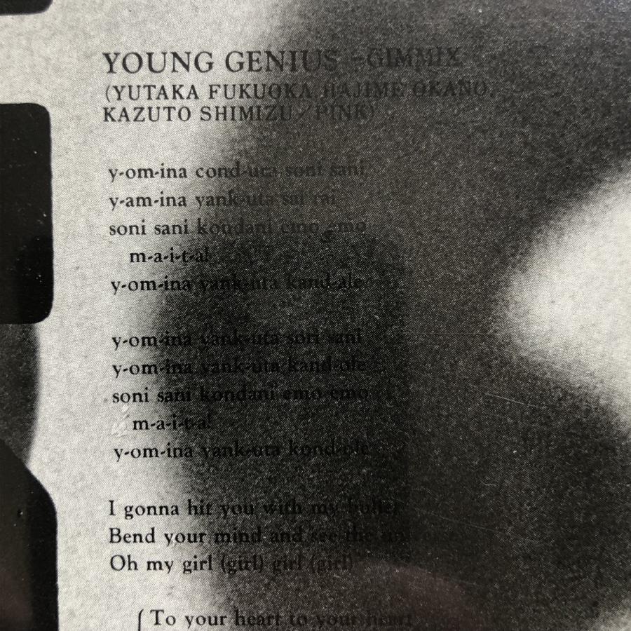 傷なし美盤 ピンク Pink (JP) 1985年 LPレコード Young Genius-Gimmix 帯付 ホッピー神山, 岡野ハジメ ...