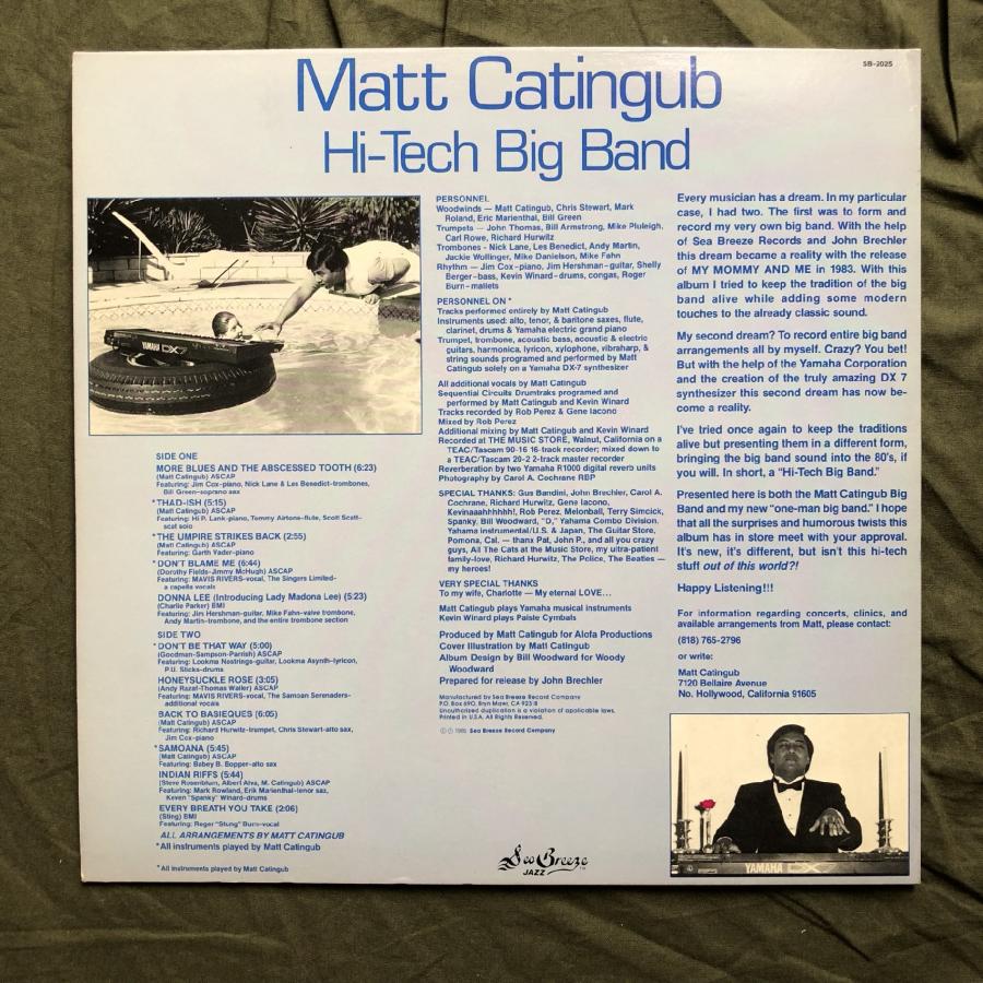原信夫Collection 傷なし美盤 良ジャケ 激レア 1985年 米国オリジナル盤 マット・カティンガブ Matt Catingub LP ...