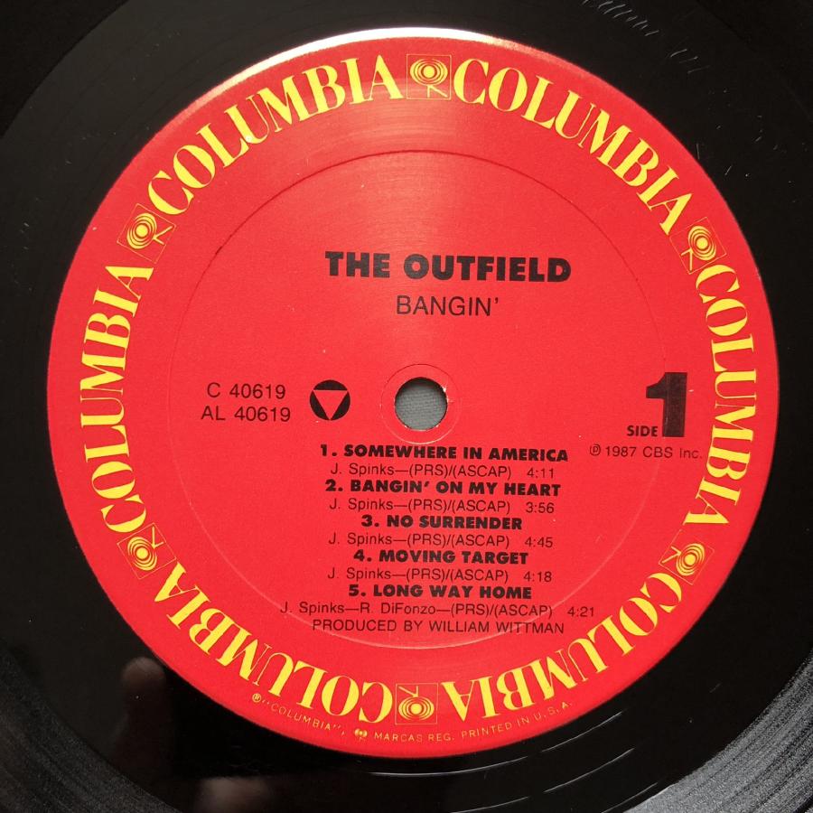 傷なし美盤 レア盤 1987年 米国盤 アウト・フィールド Outfield LPレコード Bangin' Bangin' Tony ...