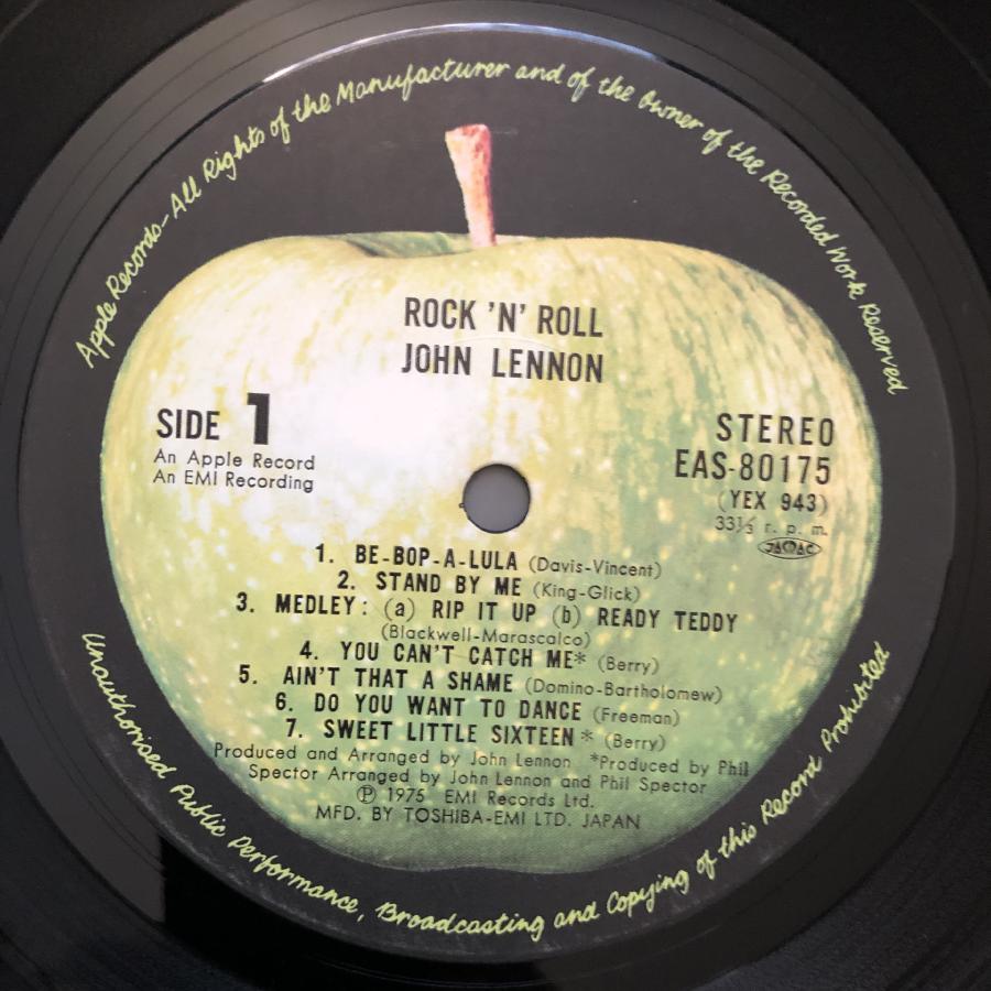 美盤 1975年 EAS-80175 国内初盤 ジョン・レノン John Lennon LPレコード ロックン・ロール Rock 'N' Roll 帯付 Jim Keltner, Leon ...