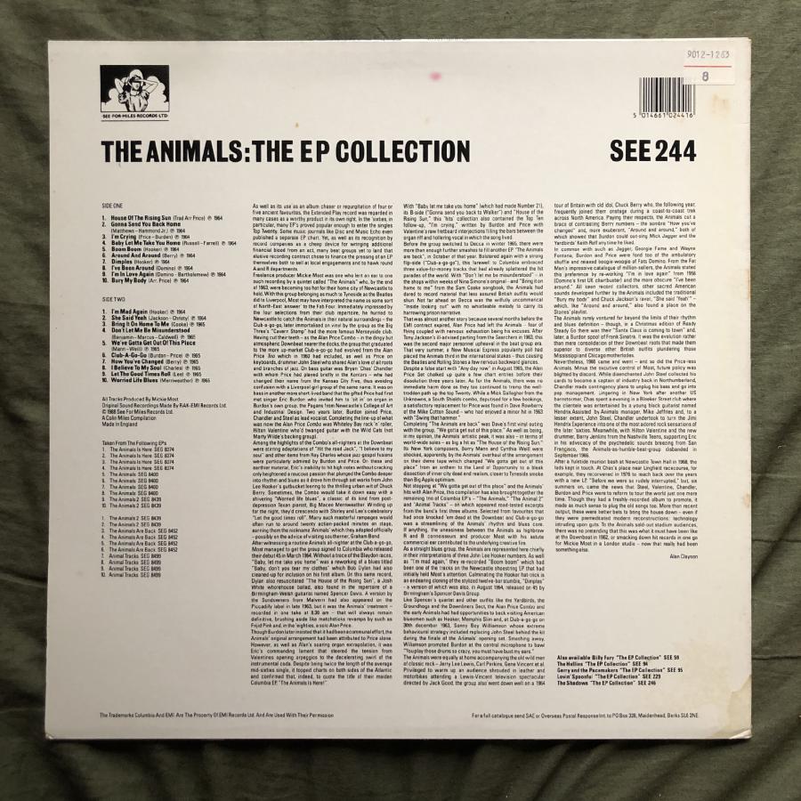 傷なし美盤 良ジャケ 激レア 1988年 英国 本国オリジナルリリース盤 アニマルズ Animals LPレコード The EP ...