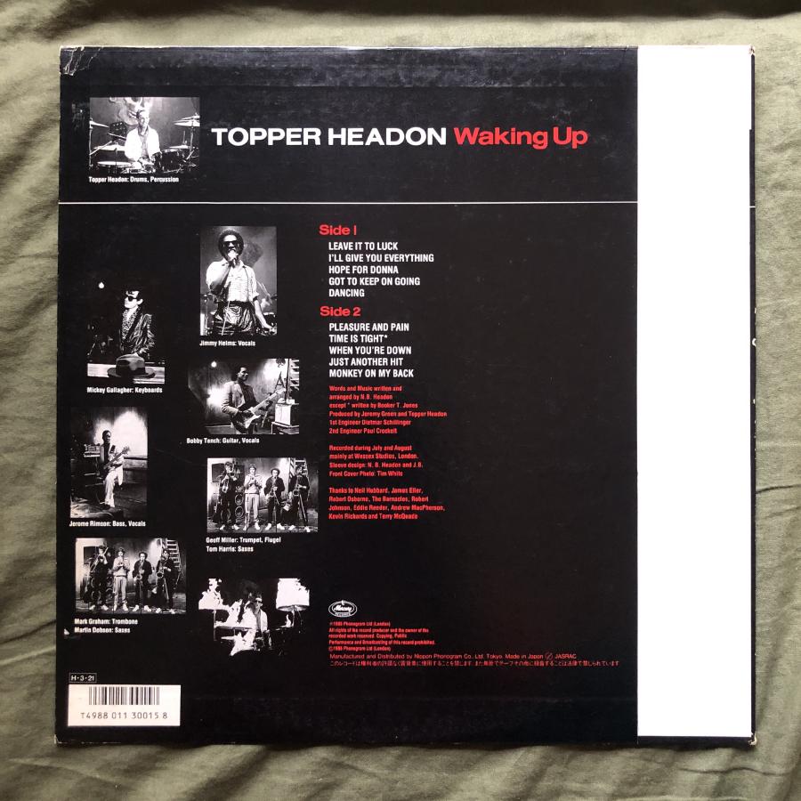 傷なし美盤 良ジャケ レア盤 1986年 国内盤 トッパー・ヒードン Topper Headon (Clash) LPレコード ウェイキング ...