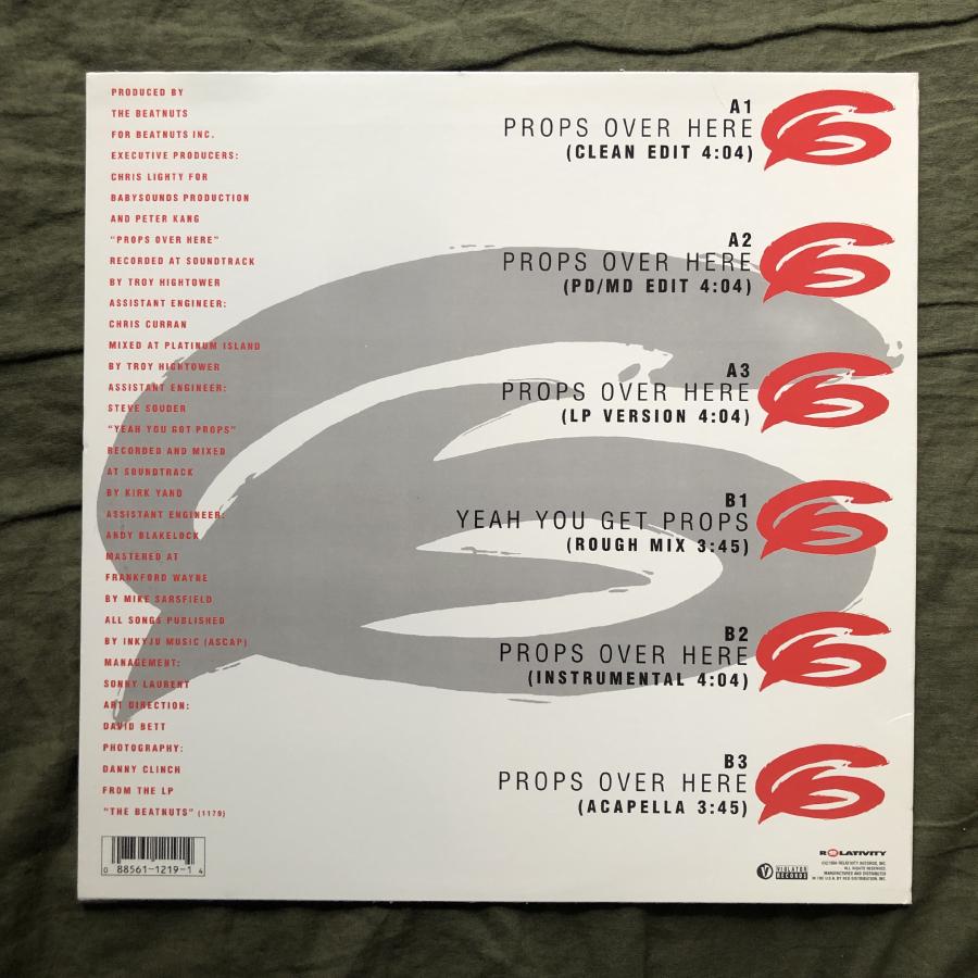 良盤 1994年 米国 本国盤 オリジナルリリース盤 ビートナッツ Beatnuts 12''EPレコード Props Over Here Here: Rap Hip-hop ...