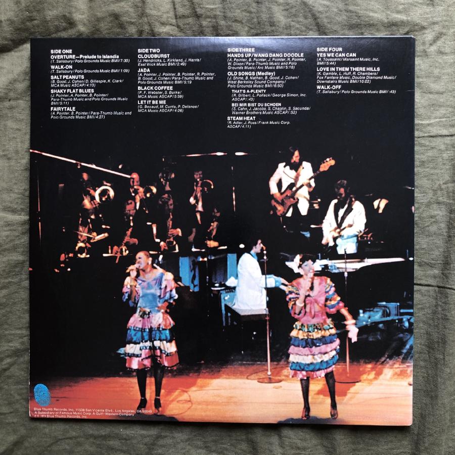 原信夫Collection 美盤 良ジャケ 1974年 米国 本国オリジナルリリース盤 Pointer Sisters 2枚組LPレコード Live At The Opera House ...