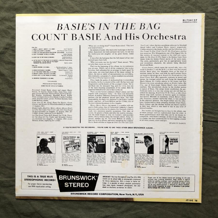原信夫Collection 美盤 良ジャケ 激レア 1967年 米国 本国オリジナル盤 Count Basie & His Orchestra LPレコード Basie's In The ...