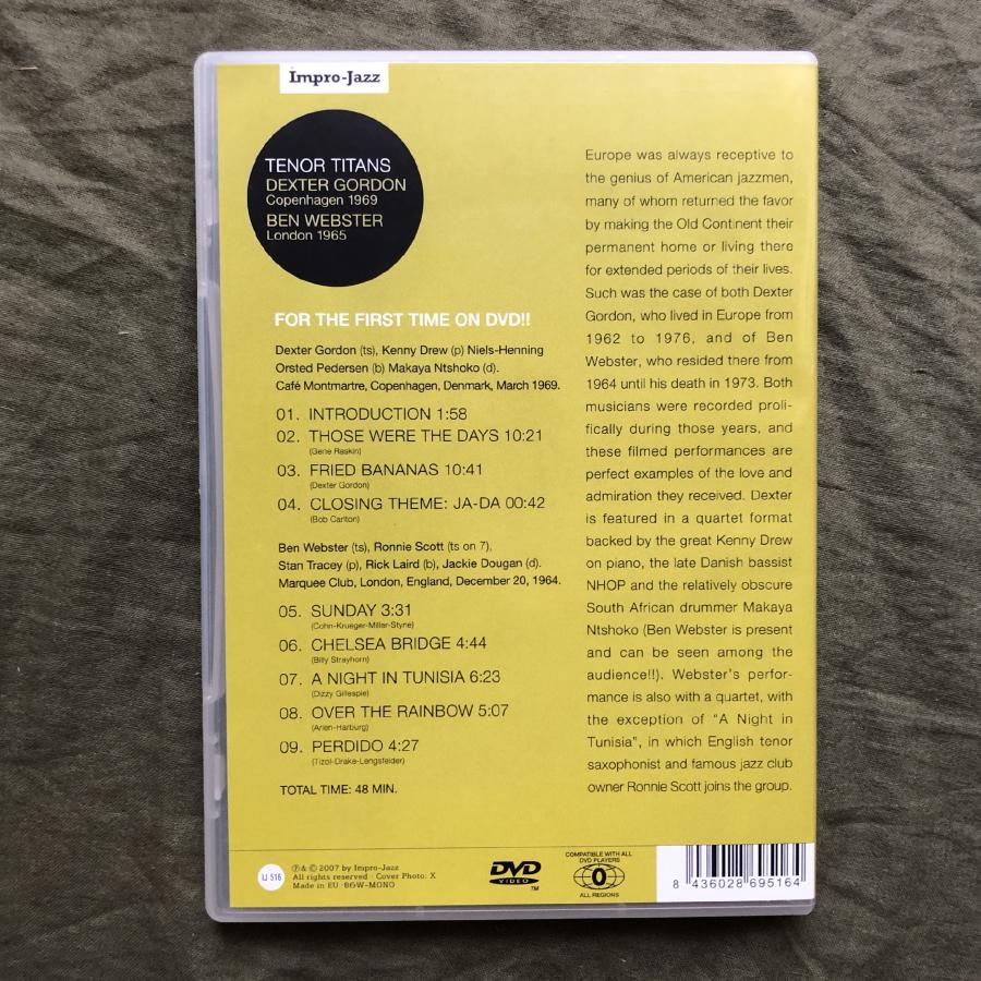 原信夫Collection 美盤 美ジャケ 美品 激レア 2007年 欧州盤 Dexter Gordon / Ben Webster DVD ...