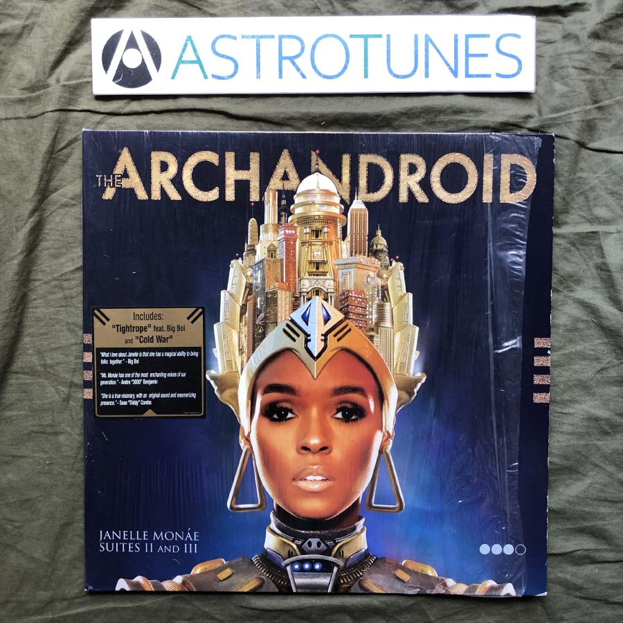傷なし美盤 良ジャケ 激レア 2010年 ジャネール・モネイ Janelle Monae 2枚組LPレコード The Archandroid ...