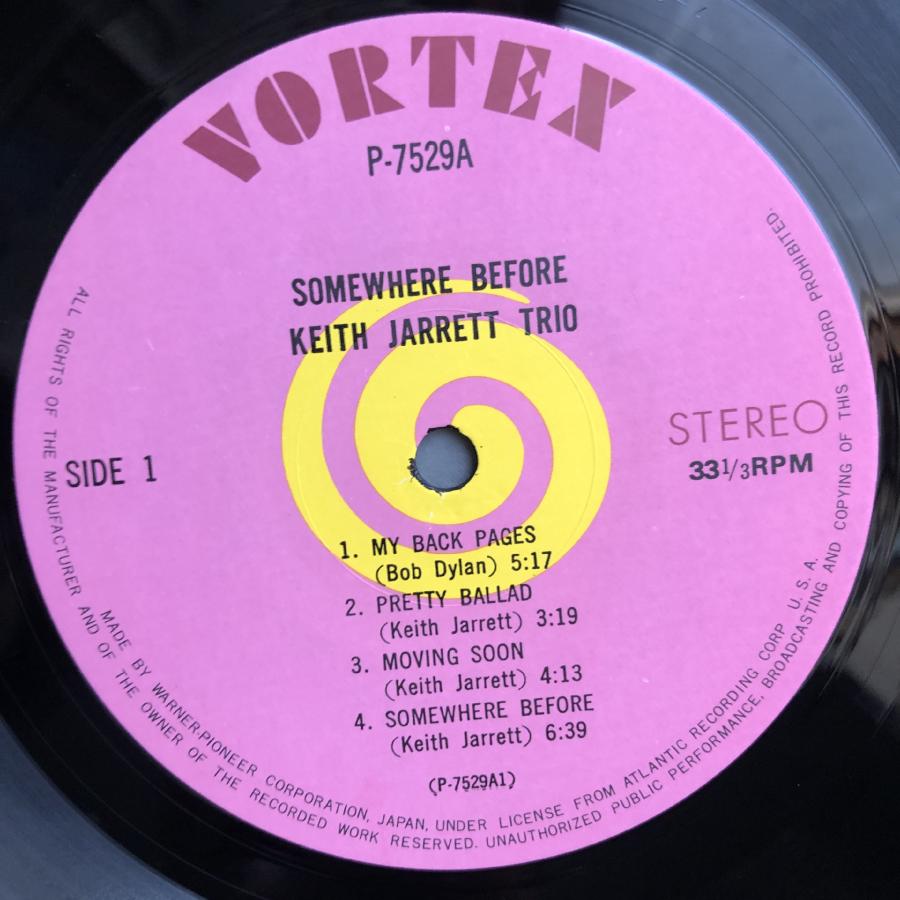 傷なし美盤 美ジャケ 1976年 国内盤 Keith Jarrett Trio LPレコード Somewhere Before 帯付 Charlie Haden, Paul Motian ...